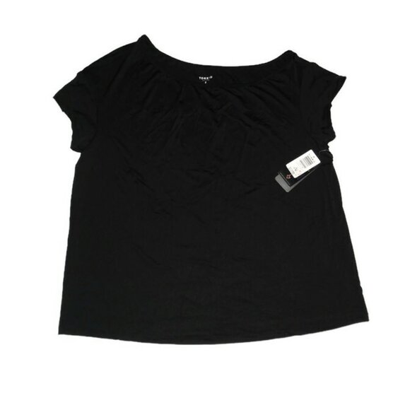 torrid | Tops | New Torrid Tech Jersey Off Shoulder Black Tshirt ...